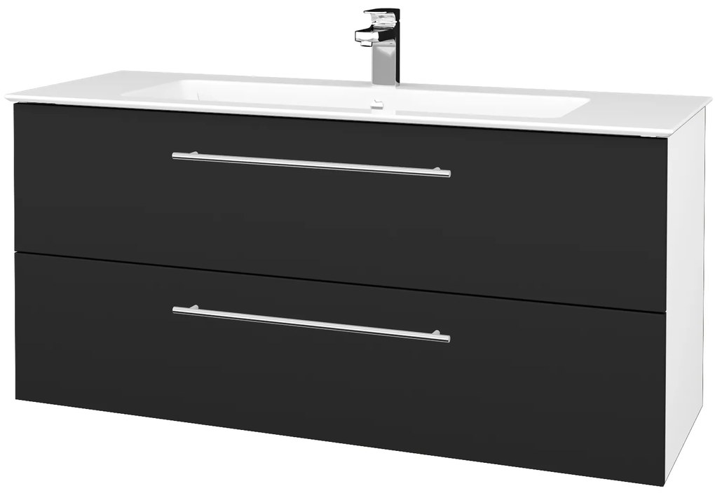 Dřevojas Koupelnová skříň GIO SZZ2 120 Varianta: N01 Bílá lesk / Úchytka T06 / D02 Bříza