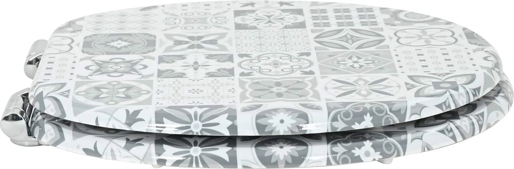 Toaletní sedátko s tlumeným zavíráním 2 ks Modro-bílá porcelán 3414540