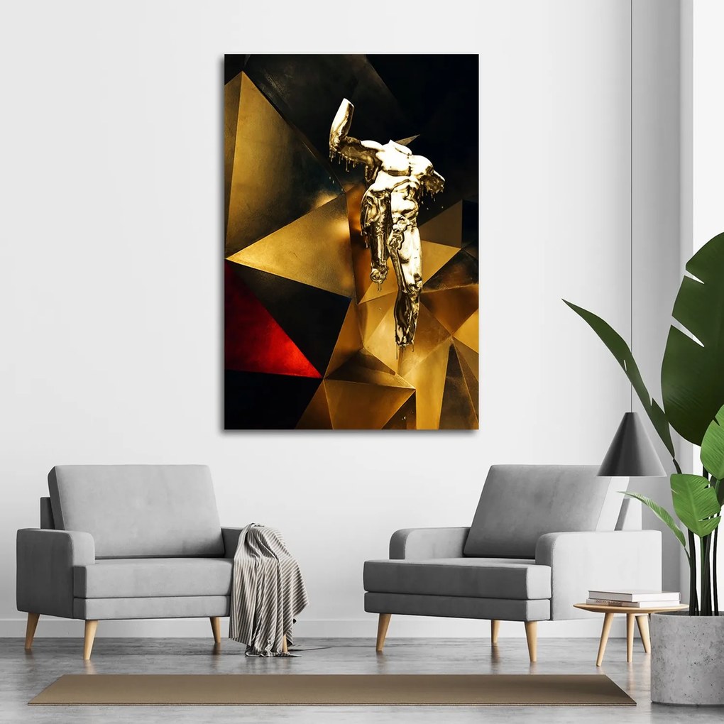 Gario Obraz na plátně Moderní zlatá postava - Gab Fernando Rozměry: 40 x 60 cm