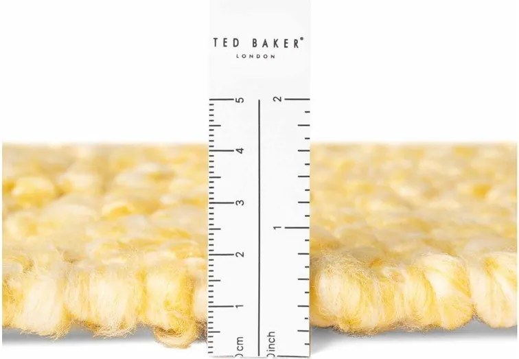 Žlutý ručně tkaný koberec z materiálu bouclé 200x290 cm Notting Hill Portobello – Ted Baker