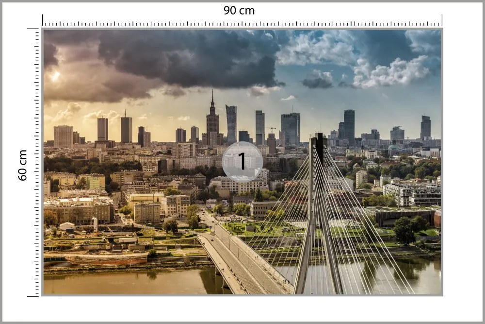 Fototapeta Panorama Varšavy Strukturální vinyl 360x240