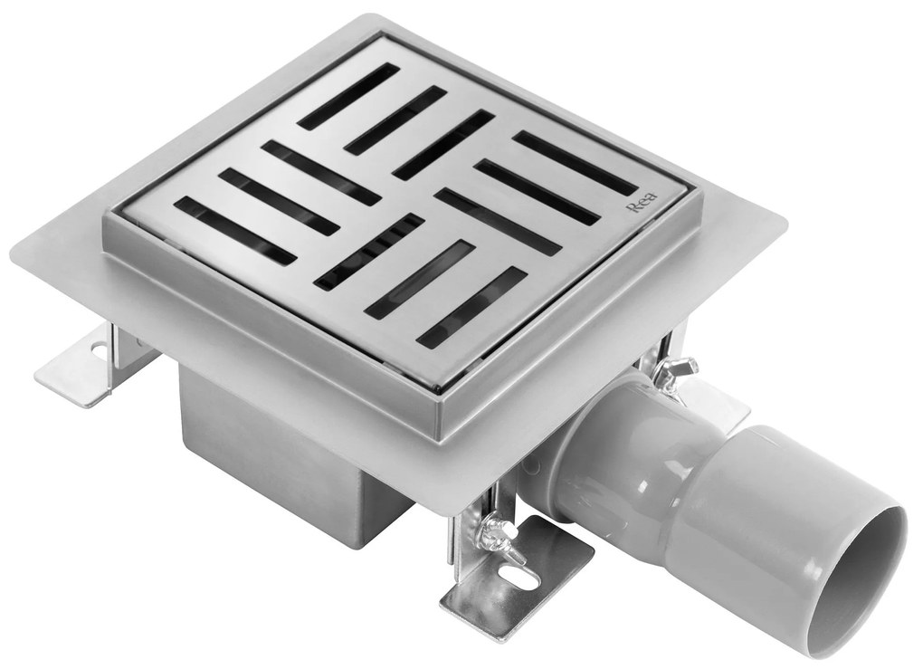 Rea, Odtokový žlab REA CROSS 120x120 Nickel Brush, REA-G6200