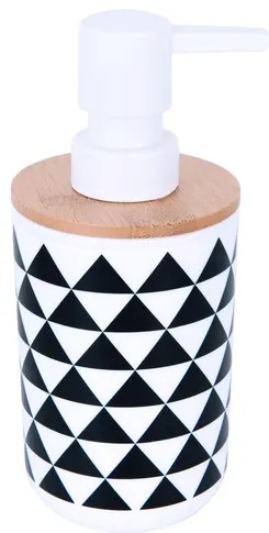 BISK Erga SNOW, dávkovač mýdla na postavení 350ml, bílá-hnědá, ERG-07897