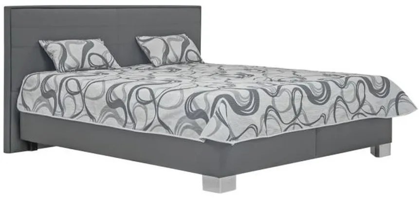 BLANÁŘ Čalouněná postel Grand, s úložným prostorem, 180x200, šedá