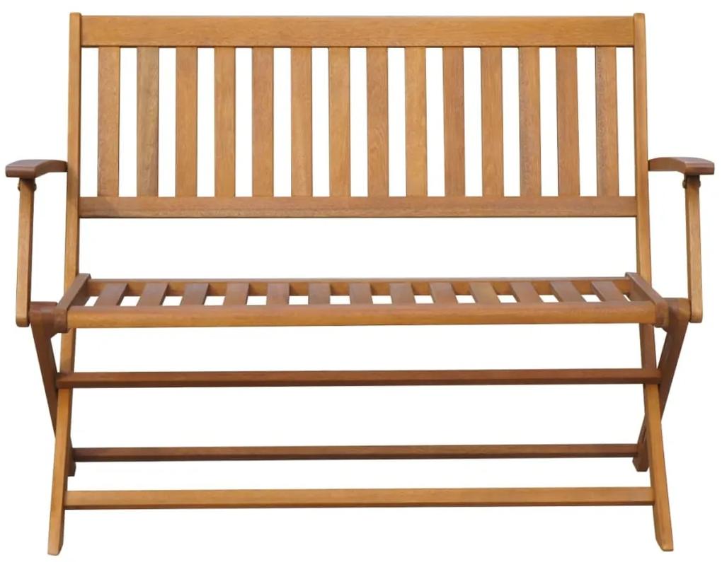 Zahradní lavice s poduškou 120 cm masivní akáciové dřevo,  3064253