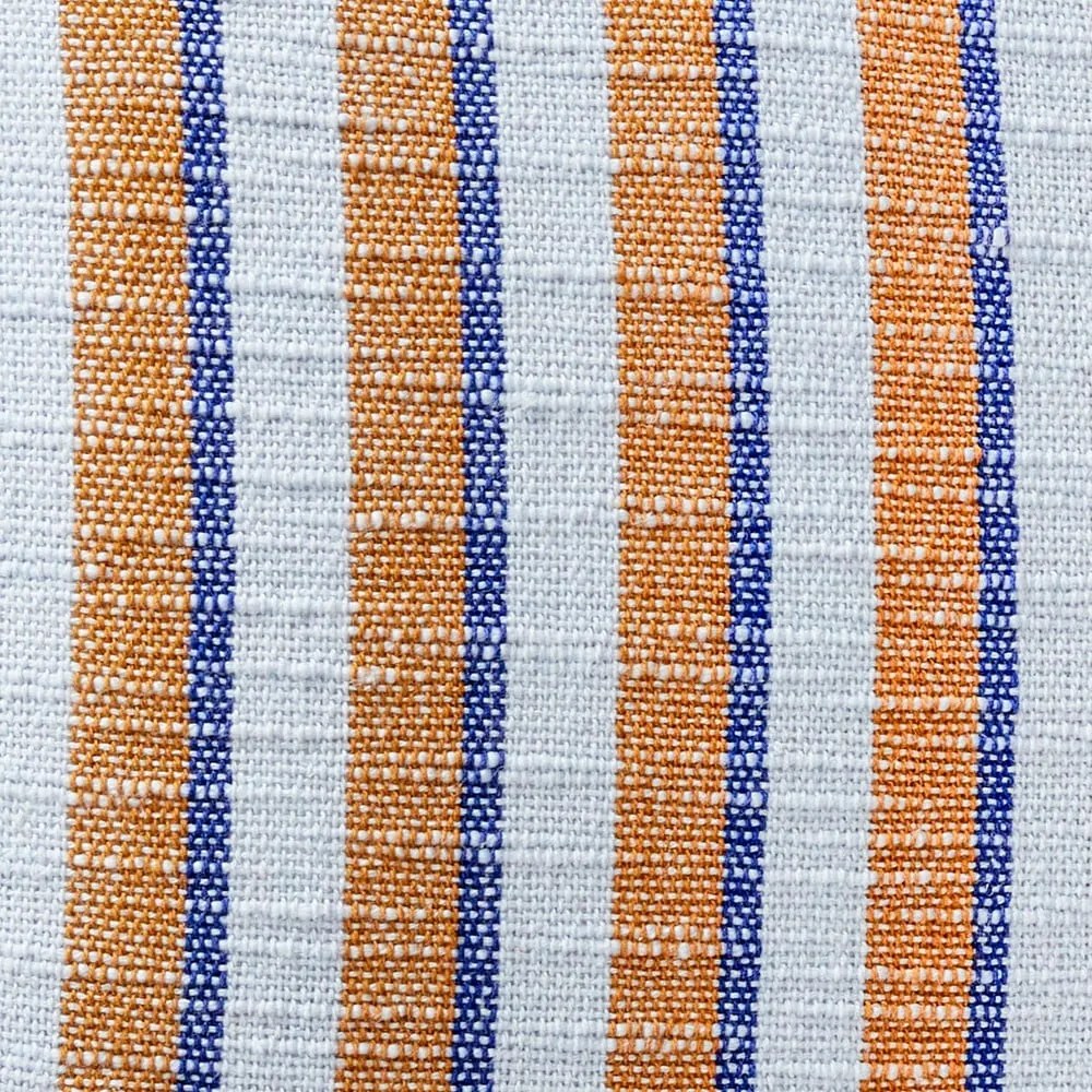 Modro-hnědý bavlněný polštář Hübsch Rita, 50 x 50 cm