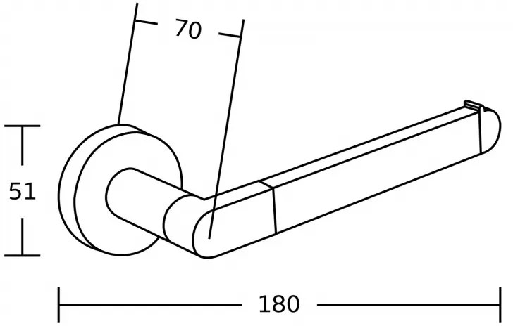 Mexen příslušenství, TIBER držák na wc papír, černá, 7050533-70