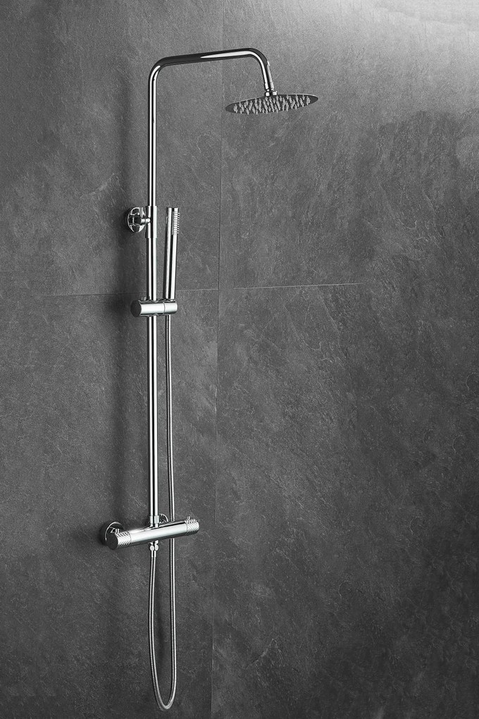Gamma Roy, sprchová souprava s termostatickou baterií, chromová, GMA-BRYPZNT-CH
