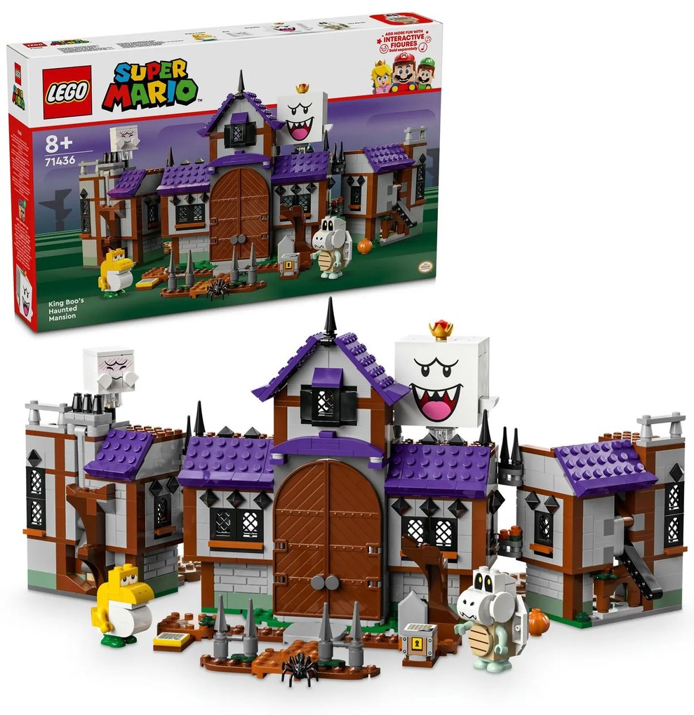 Lego stavebnice lego super mario 71436 king boo a strašidelné sídlo