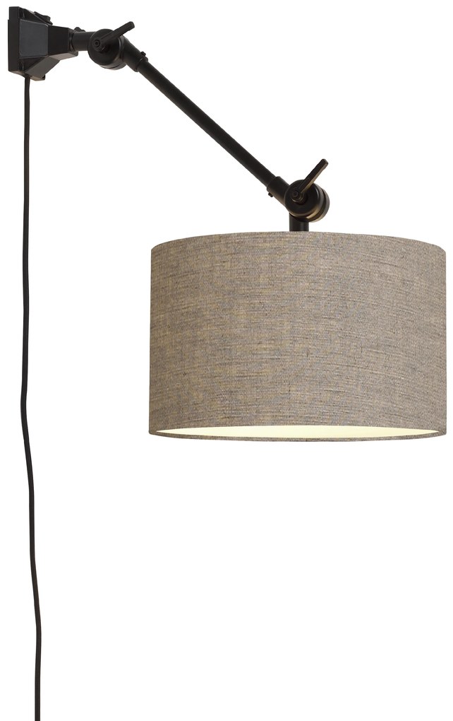 Nástěnná lampa Amsterdam 3220 různé barvy, vel. S barva stínidla: linen dark (LD) - 100% len