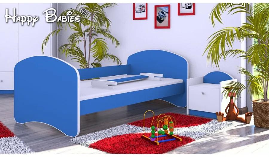 Dětská postel bez obrázku 140 x 70 cm modrá