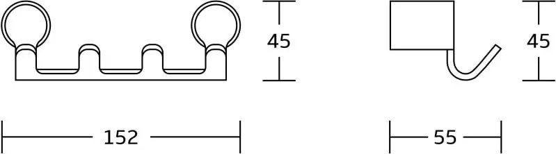 Mexen Base, držák na ručníky, 4-háček, zlatá lesklá, 70882354-50