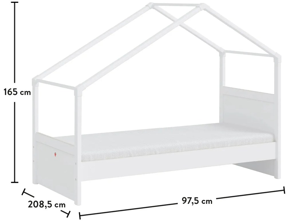 Čilek Dětská postel se stříškou  90x200 cm Montes White béžová