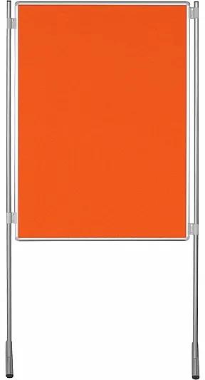 Paraván oboustranný textilní TEXT 150 x 120 cm - oranžová (621501204107)