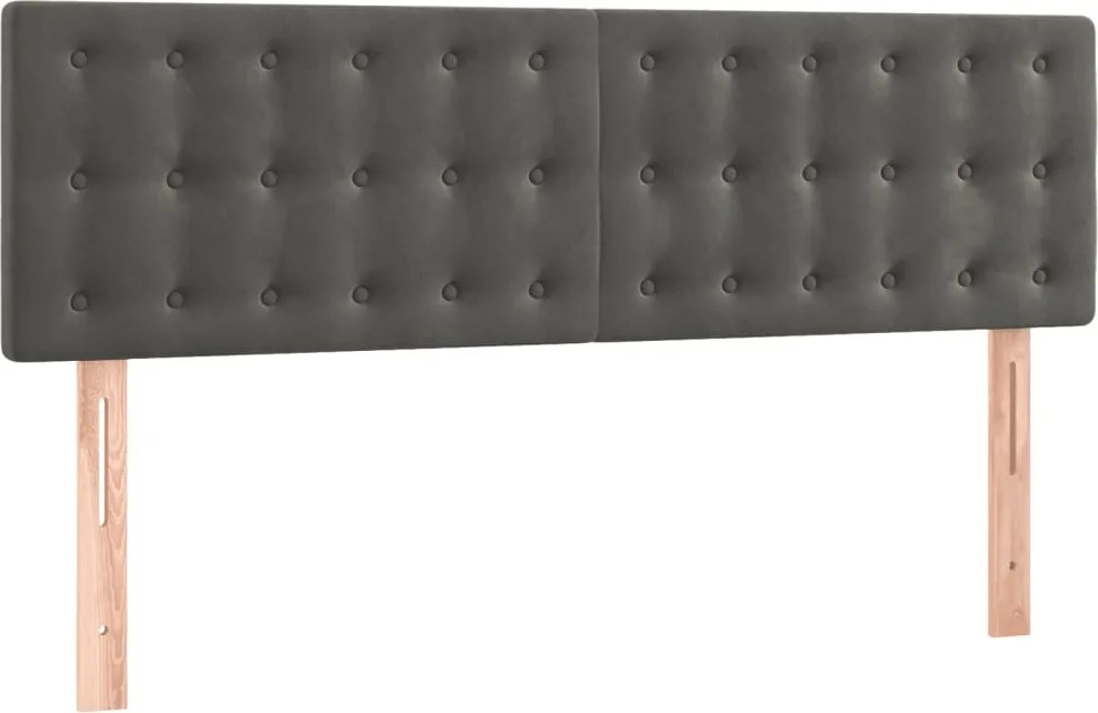 Box spring postel s matrací tmavě šedý 140 x 190 cm samet 3141540