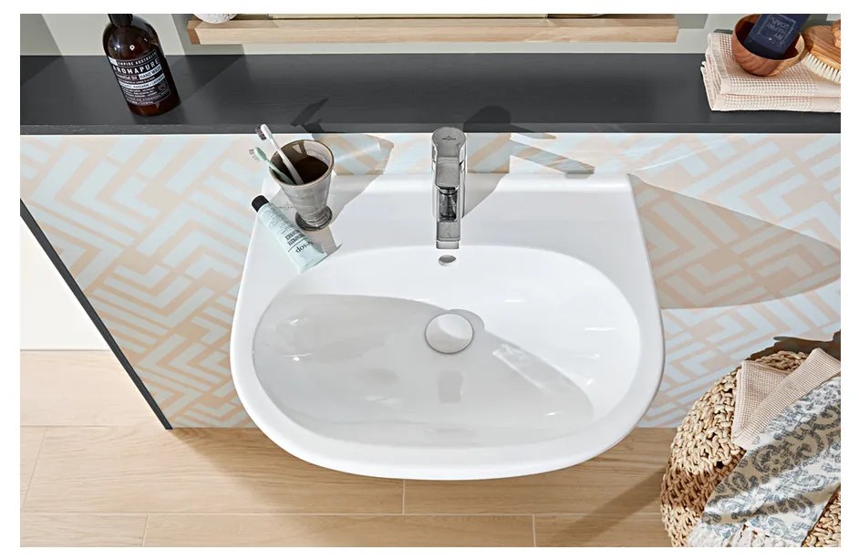 VILLEROY & BOCH Villeroy Boch O.NOVO 600x490 mm, umyvadlo s přepadem, bílá alpin 51606001