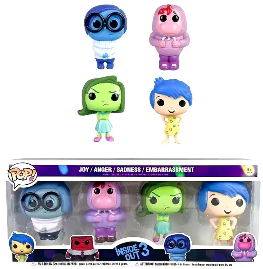 Postavičky Funko POP V hlavě 2 (Inside Out 2) Varianty: B) sada 4 ks