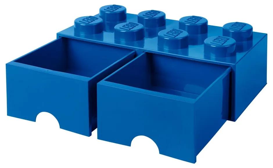 Tmavě modrý úložný box se dvěma šuplíky LEGO®