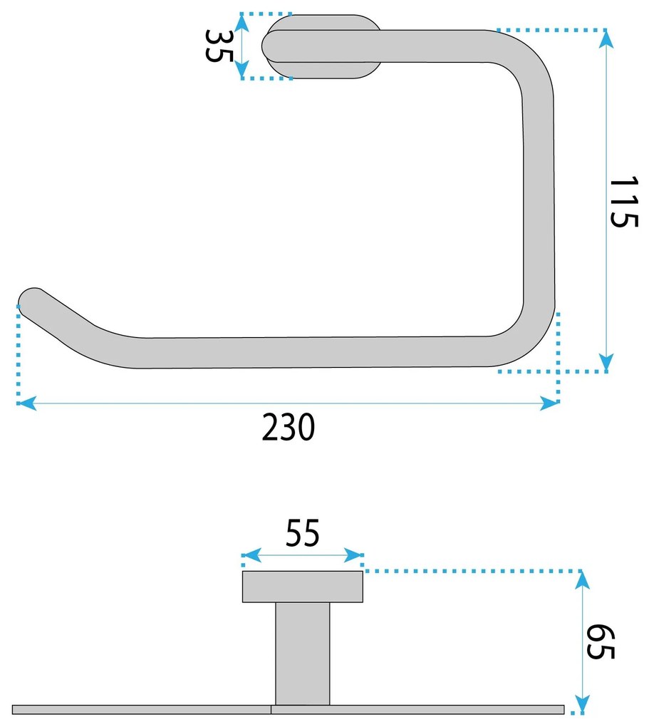 Rea Til, koupelnový věšák na ručníky, chromová, REA-88066