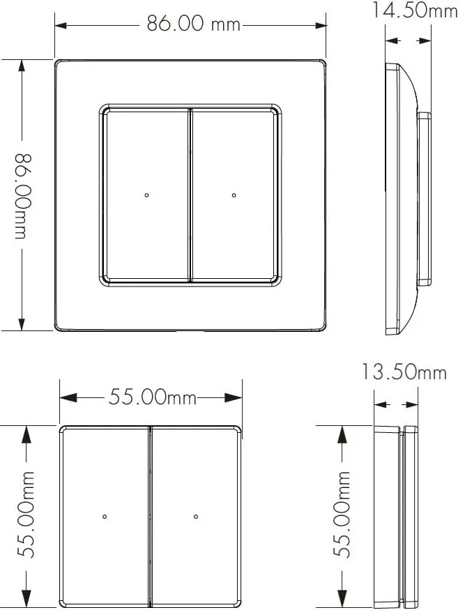 T-LED 069151 Ovladač dimLED OV HT2K bílý