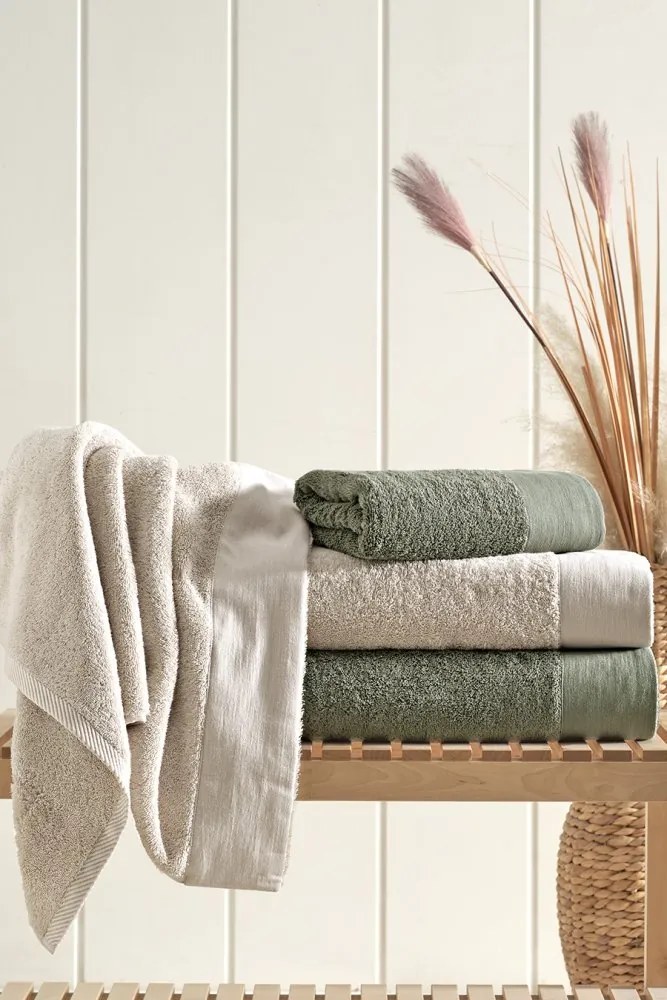 Pánský župan AXEL + ručník + osuška + dárkový box XL Khaki