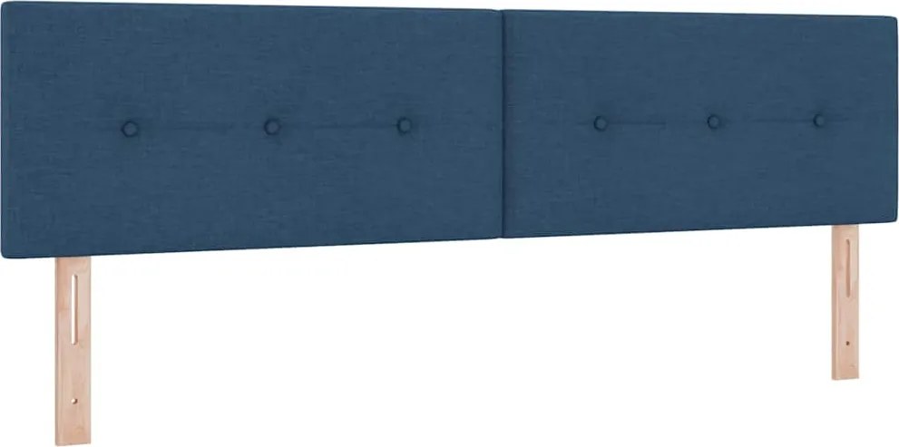 Postel s boxspringem s čelo Modrá 180 x 200 cm textil 3340044