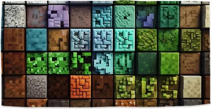 Sablio Ručník Blocks Abstract - 30x50 cm
