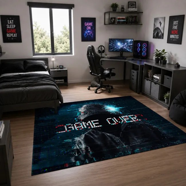 Protiskluzový herní koberec Game Over