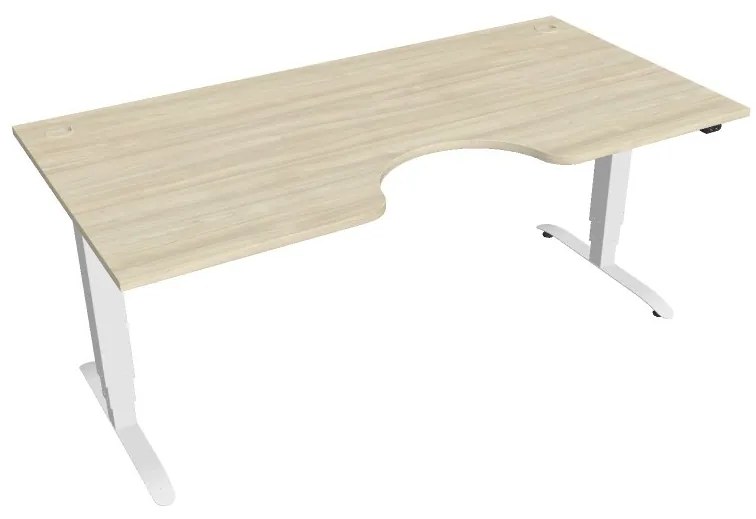 Hobis Motion Elektr. nastavitelný stůl 180x90 - HOBIS ERGO MOTION MSE 3 1800 Dekor stolové desky: akát, Barva kovové podnože: bílá
