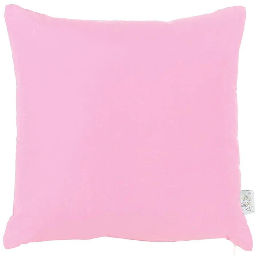 Růžový povlak na polštář Apolena Basic, 43 x 43 cm