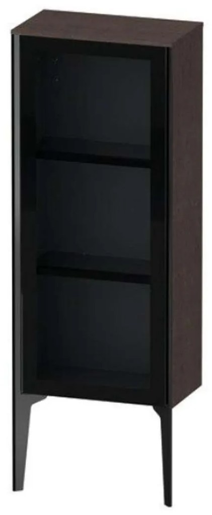 Duravit Xviu - Skříňka 89x40x24 cm, 1 dvířka, panty vpravo, sklo/tmavý dub XV1360RB272