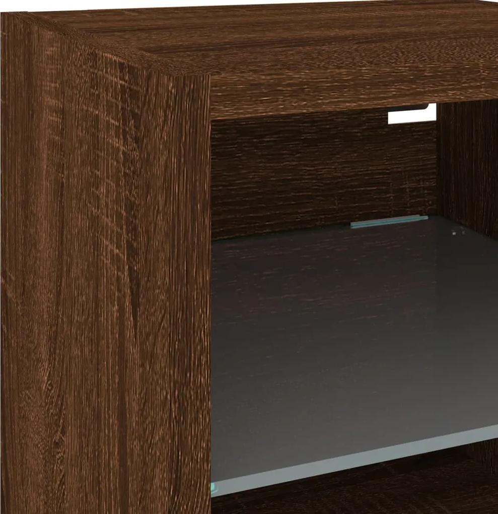 vidaXL 8dílná obývací stěna s LED kompozitní dřevo [3216639] Barva: šedá sonoma