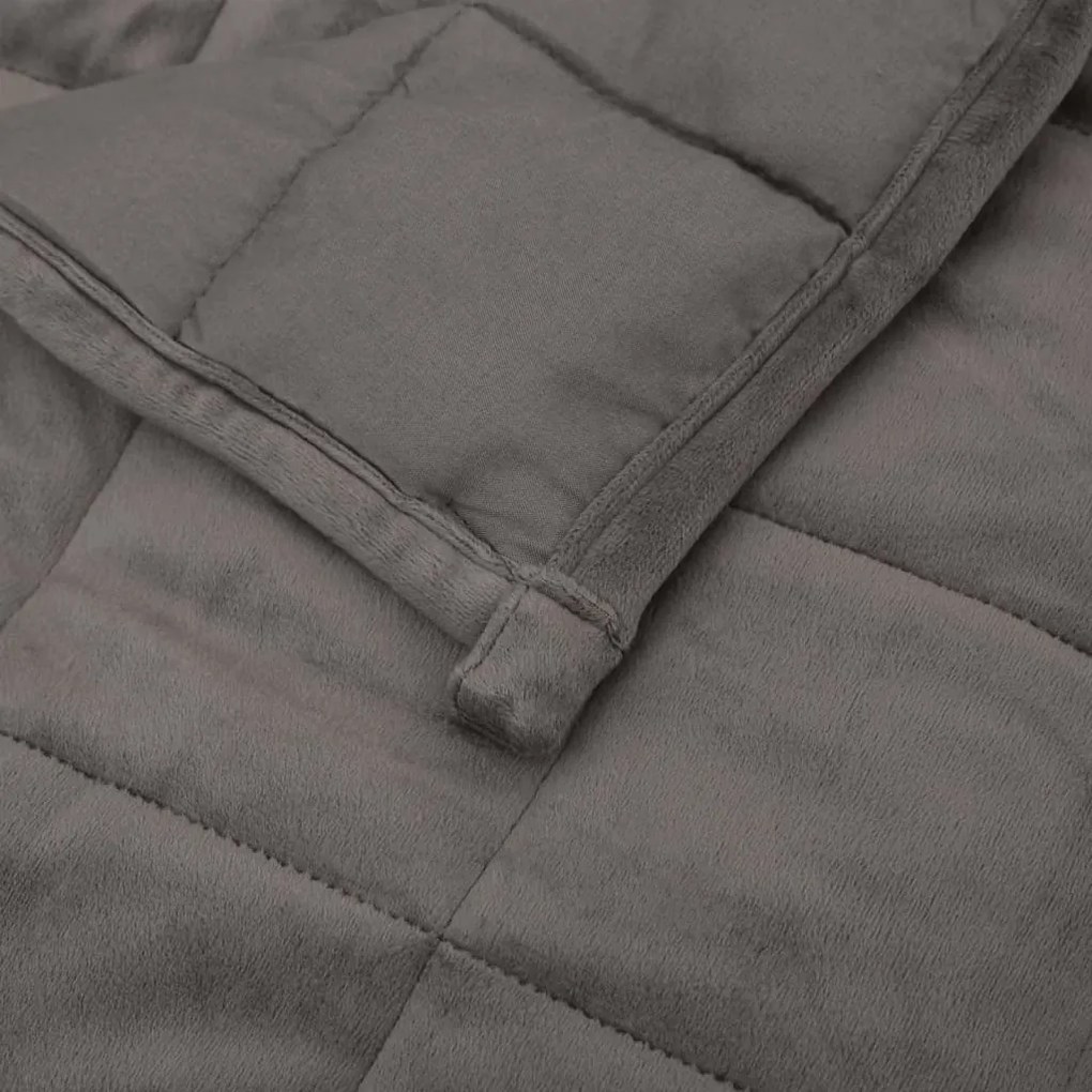Zátěžová deka šedá 152 x 203 cm 7 kg textil 3154837