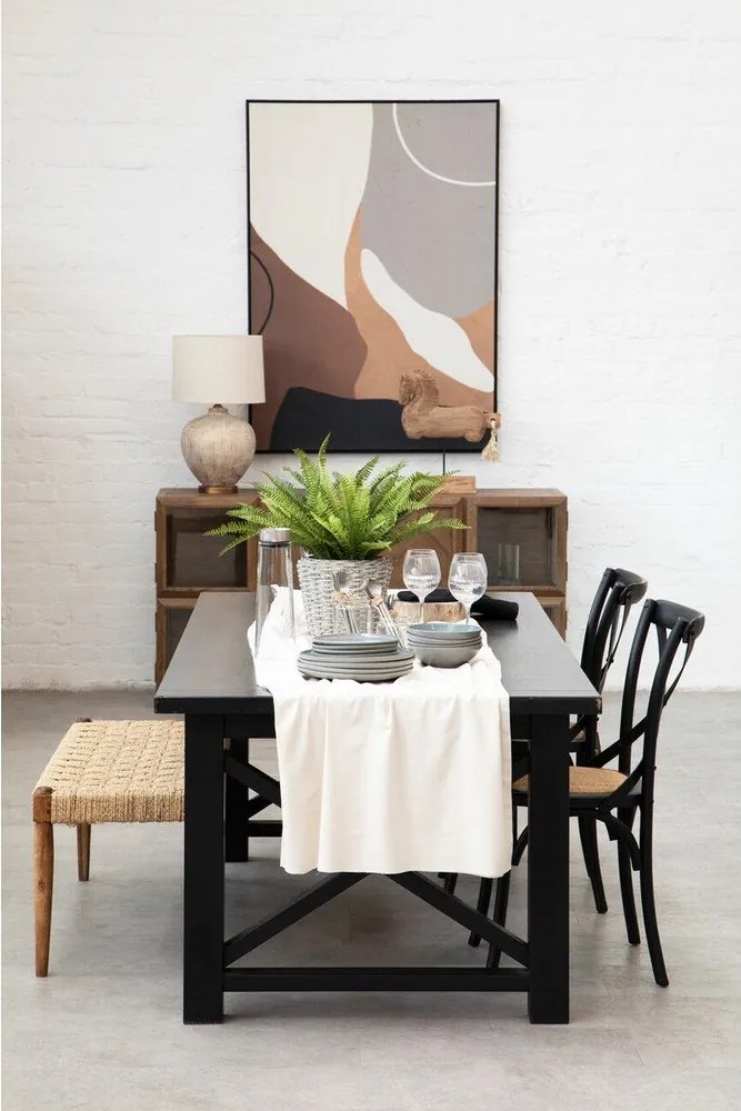 Černá jídelní židle z dubového dřeva Lyon – Premier Housewares