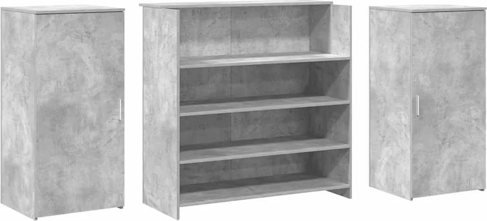 Recepční stůl betonově šedý 200x50x103,5 cm kompozitní dřevo 3324181