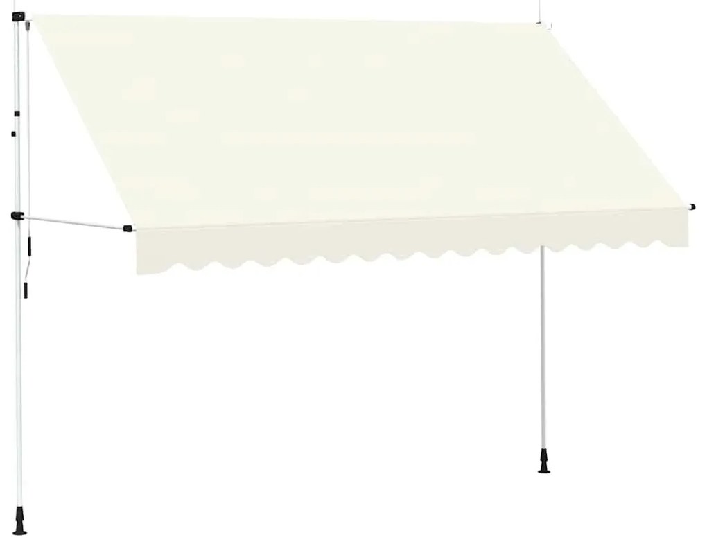Ručně zatahovací markýza 350 cm krémová 143697