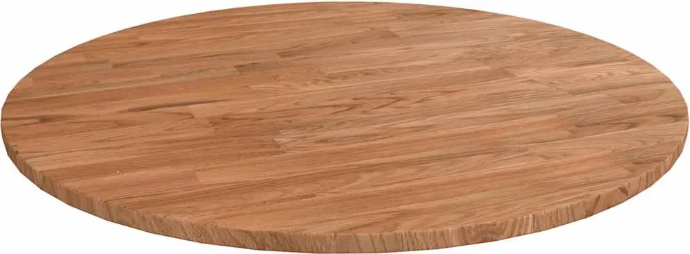 vidaXL Kulatá stolní deska světle hnědá Ø50x1,5cm ošetřený masivní dub