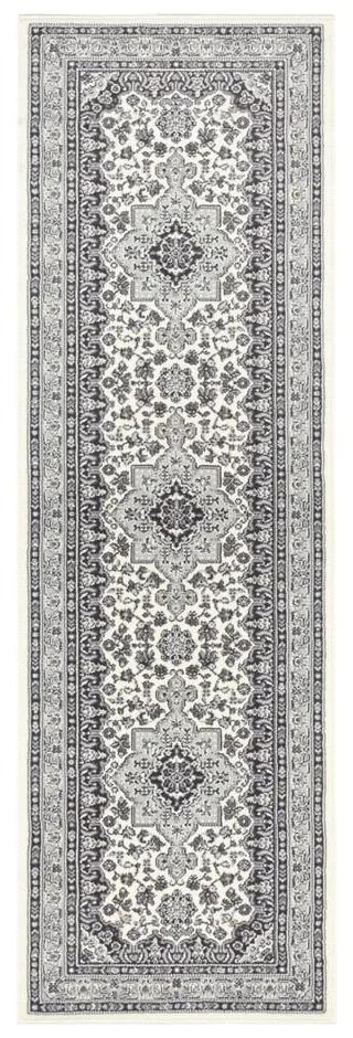 Krémově-šedý běhoun Nouristan Parun Tabriz, 80 x 250 cm