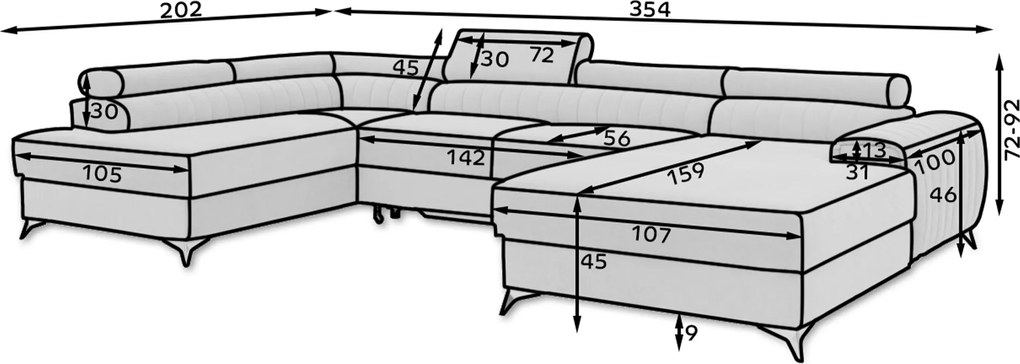 Eltap Sedací souprava Lacante Materiál a barva potahu: Gojo 101 - růžová, Orientace: levá