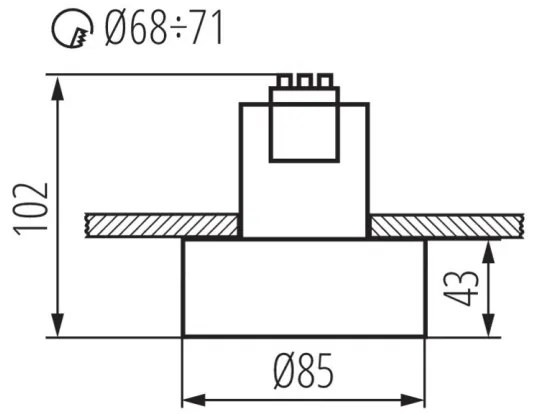 Kanlux 27575 - Podhledové svítidlo MINI RITI 1xGU10/25W/230V černá/zlatá