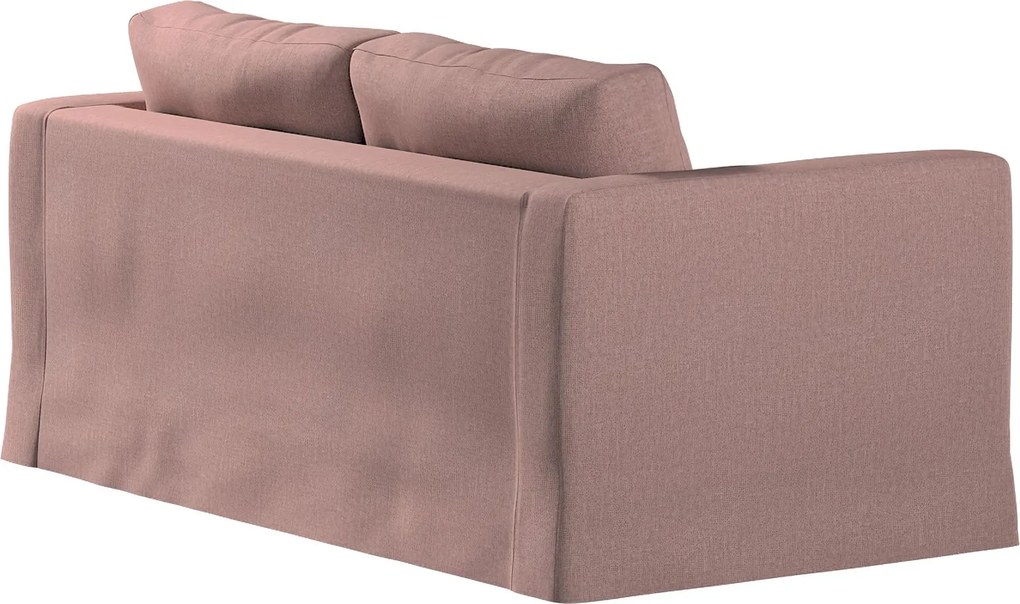 Potah na pohovku IKEA Karlstad 2-místná , nerozkládací, dlouhý barva růžová látka pletený vzor