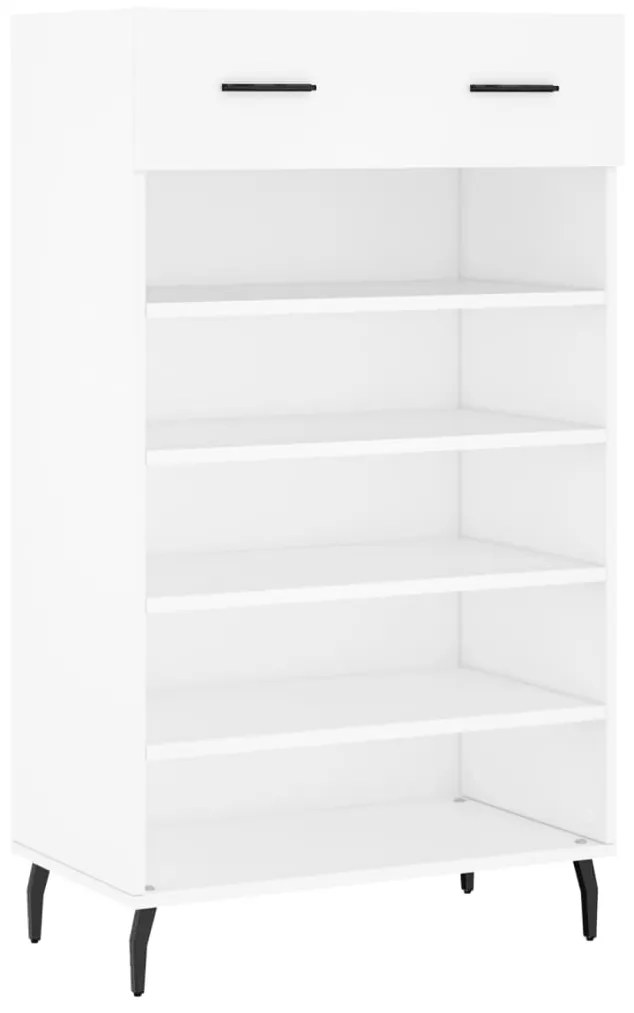 Botník bílý 60 x 35 x 105 cm kompozitní dřevo - Default Title