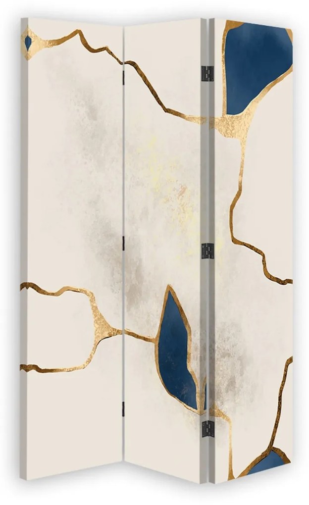 Ozdobný paraván CABINET Abstrakce - 110x170 cm, třídílný, klasický paraván