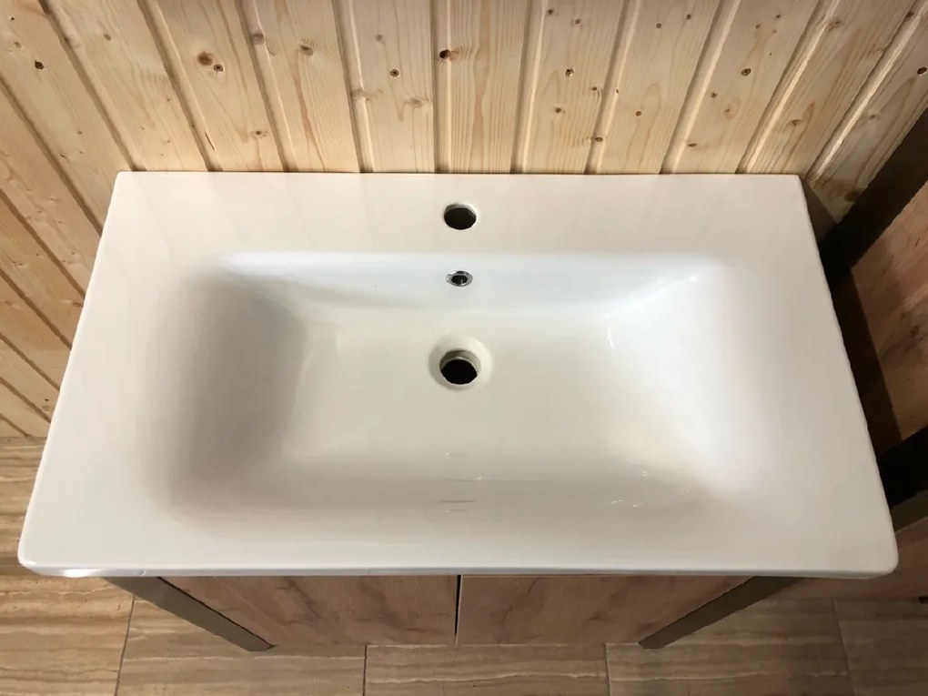 Lavedo Queen 90 Wotan Oak koupelnová skříňka s umyvadlem