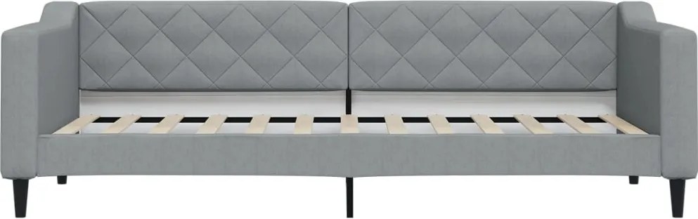Válenda s přistýlkou světle šedá 80 x 200 cm textil 3197421