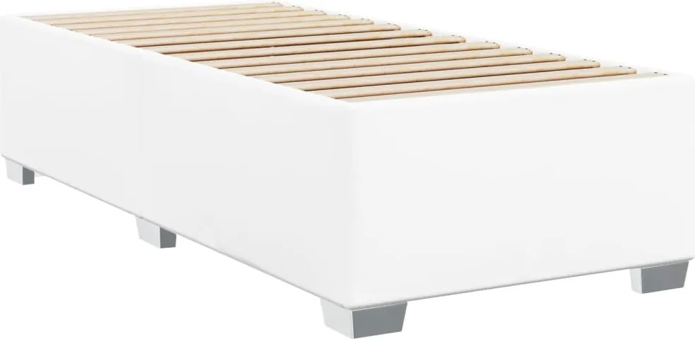 Rám postele bílá 100 x 200 cm umělá kůže 3284545