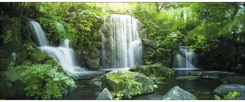 Obraz skleněný Waterfall in Paradise, 30x80cm
