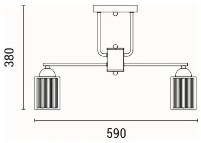 Přisazený lustr MADISSON 5xE27/60W/230V