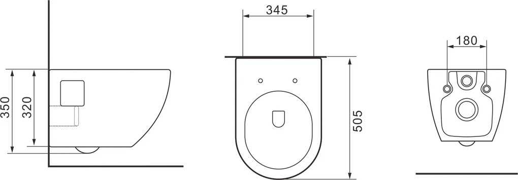 Erga Astrid, závěsná WC mísa 510x360x360mm, Rimless + toaletní sedátko s pomalým zavíráním, bílá, ERG-V03-ASTRID-RIM-WH
