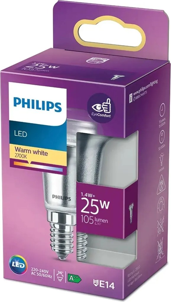 Philips Classic LED žárovka E14, 1,4 W, 105 lm, 2700 K